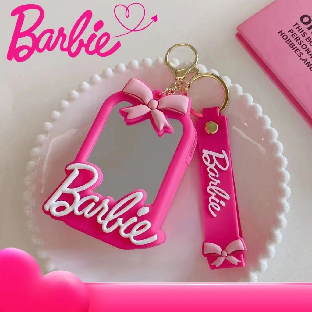 ONPH Barbie Key Buckle Mirror Coin Purse Kawaii Portable Stylish Trendy ...