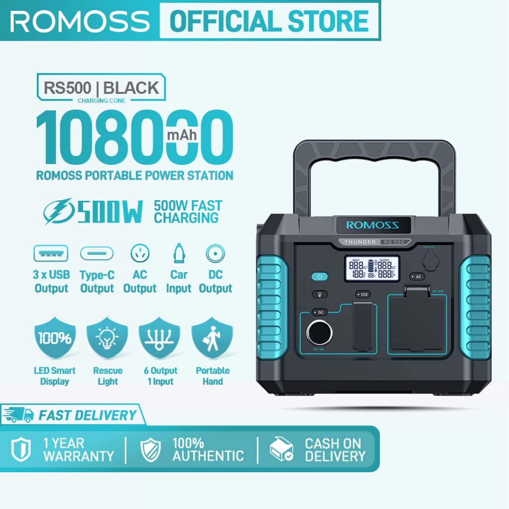 Romoss Rs500 400wh Outdoor Power Bank 500w Large Home Camping Portable ...