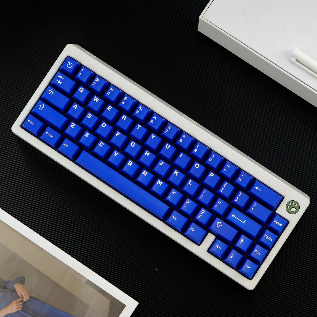121 Keys/set Aifei Neon Light Klein Blue Pyga Keycaps ABS Double Shot ...