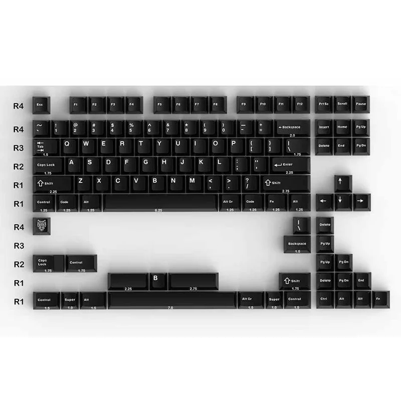 121 Keys/set Aifei Neon Light Klein Blue Pyga Keycaps ABS Double Shot ...