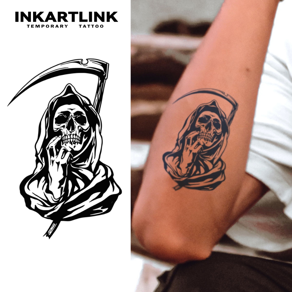 Inkartlink Undead Messenger Temporary Tattoo Stickers, Waterproof Long ...