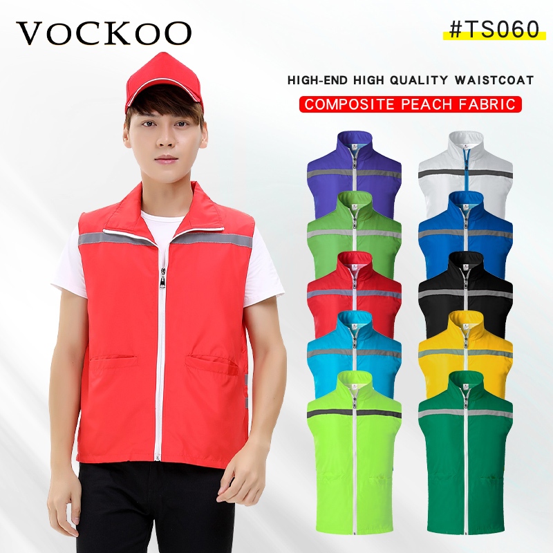 Vockoo#13 colors reflective nylon net vest outdoor custom vest top work ...