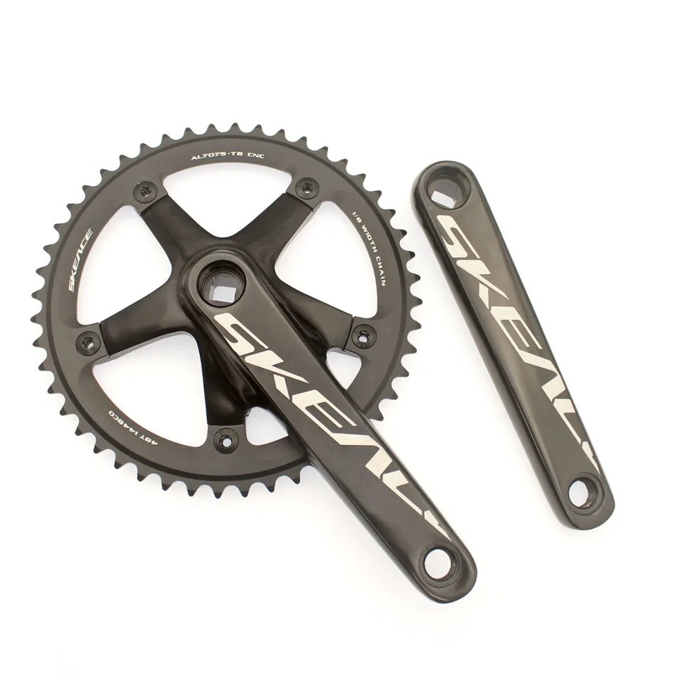 SKEACE Alumniun Alloy Crankset Fixed Gear Crank 48T 165mm BCD144 Single ...