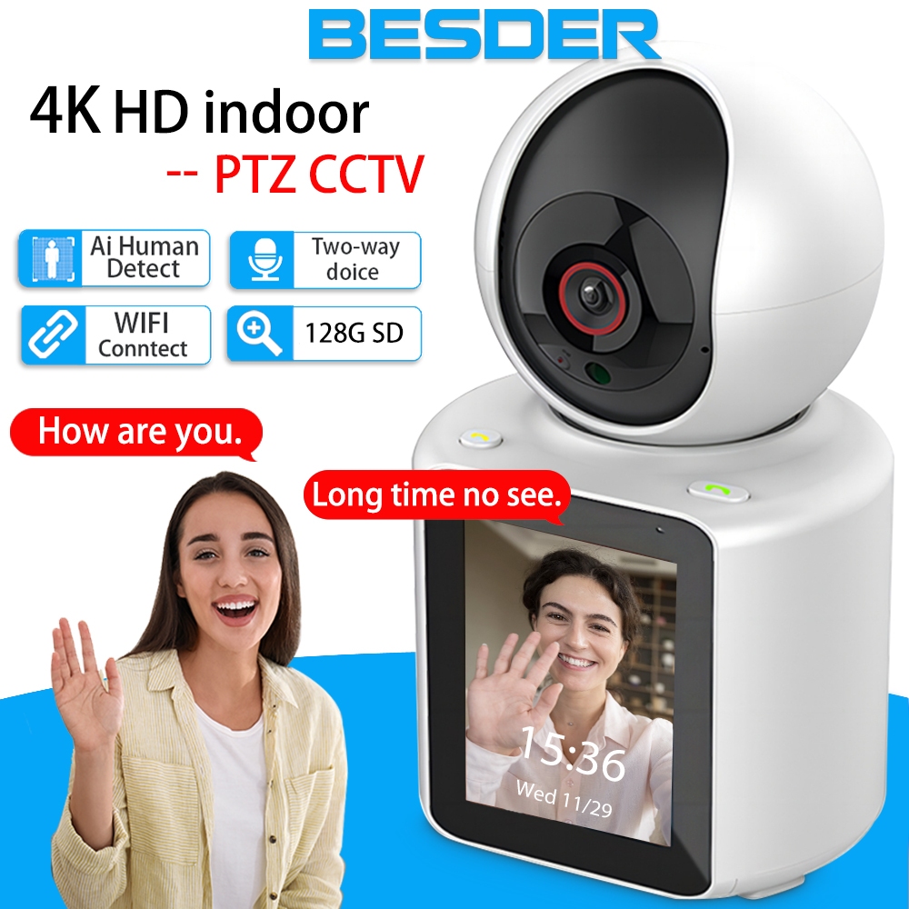BESDER 4K Wireless IP Camera CCTV Two Way Audio Night Vision WiFi ...