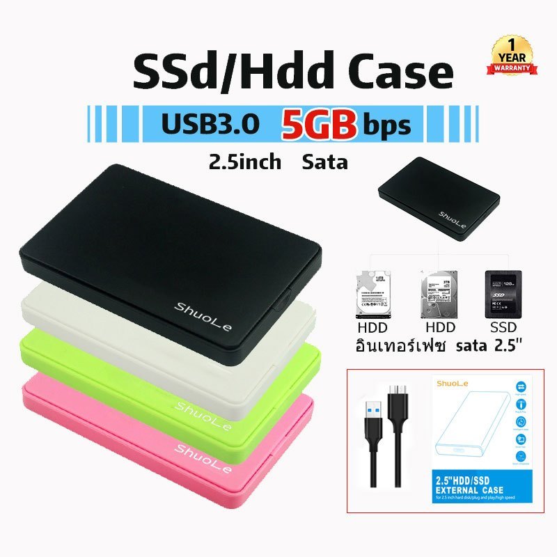 ShuoLe HDD Case 2.5 inch SATA to USB 3.0 Hard Drive Reader with ...