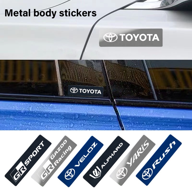 Toyota car metal sticker wiper sticker VIos Yaris Corolla Cross Veloz ...