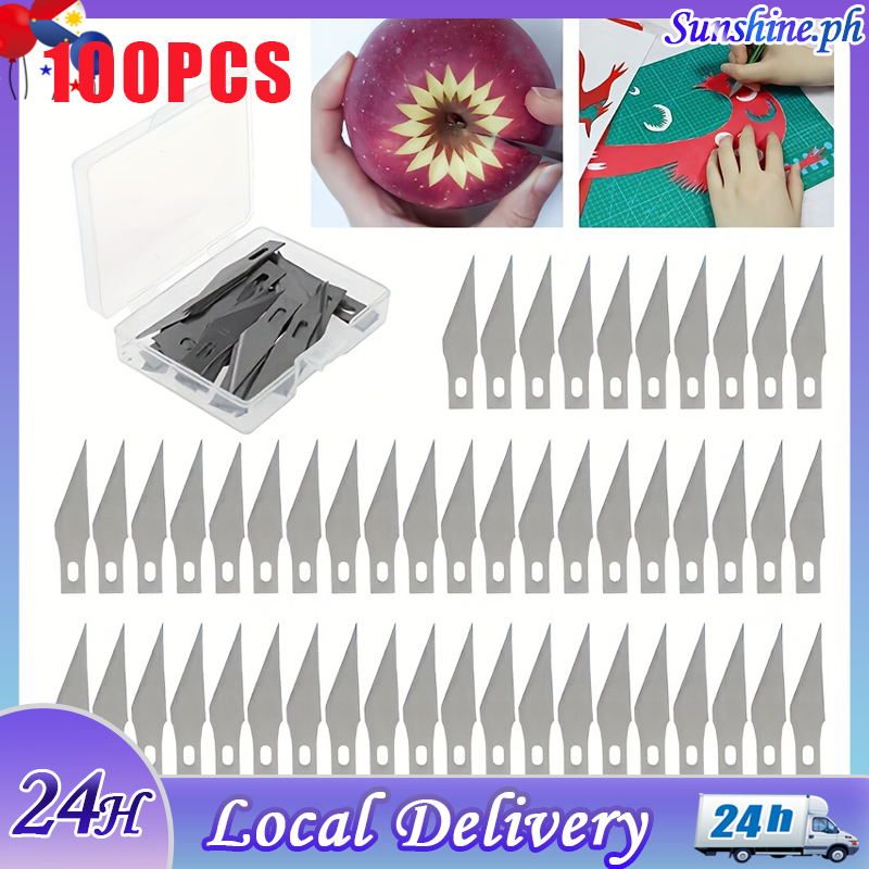 100pcs Craft Blades High Carbon Steel Art Blades Cutting Tool with ...