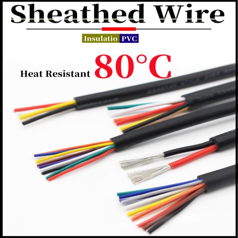 1Meter Royal Cord Copper Signal Cable UL2464 Insulated PVC Sheath Power Cable 28 26 24 22 20 18 ...