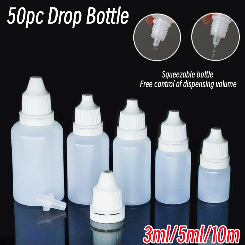 50/100pcs Empty Eyedrop Bottle Squeezable Dropper Bottle Travel Bottles ...
