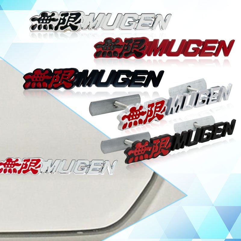 3D Nameplate Metal Car Letters Front Hood Grill Mugen Emblem Badge ...