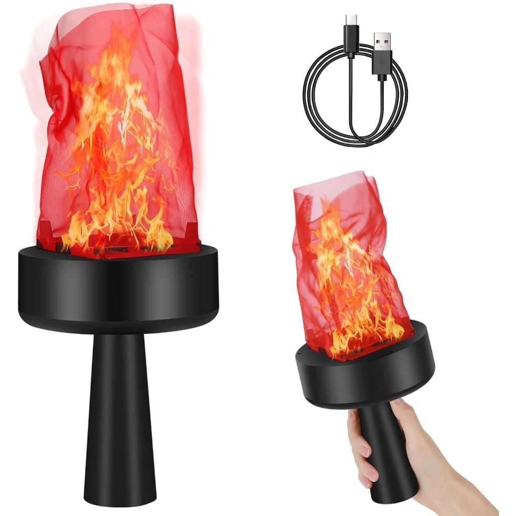 titok 3D Fake Fire USB Rechargeable Fake Campfire, Portable Fake Fire ...