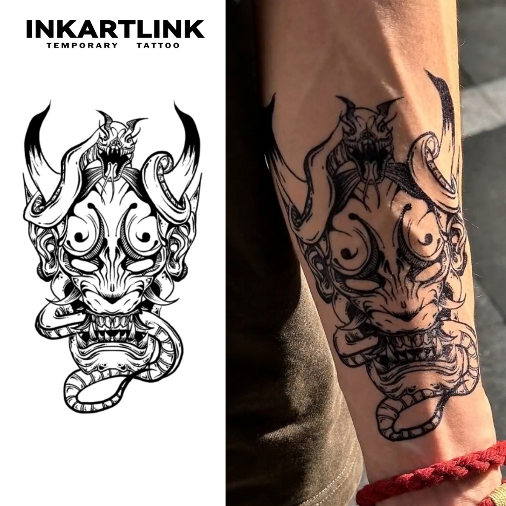 Snake Prajna temporary tattoo stickers, waterproof long-lasting magic ...