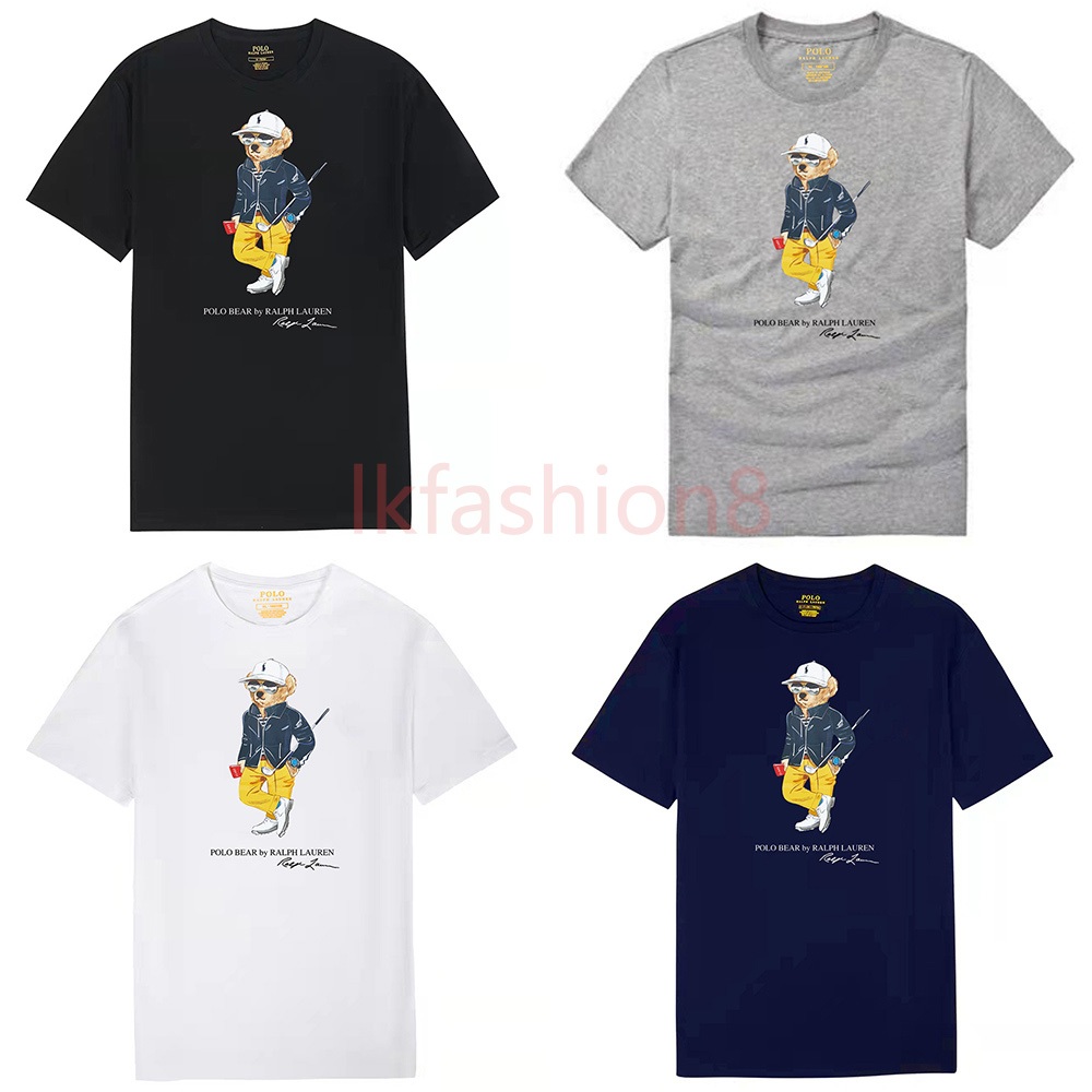 RL Basic T-shirt Graffiti Golf Club Teddy Printing Logo 4 Colors ...