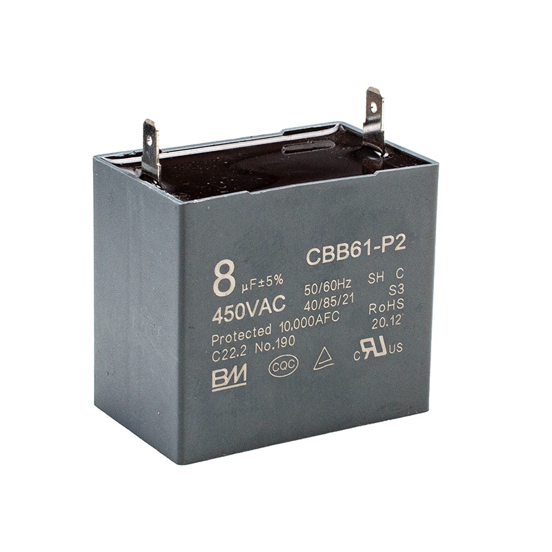 BM 8uF 450V AC 2-Terminal 2Pin CBB61 for Fan Motor Mini Split Capacitor ...