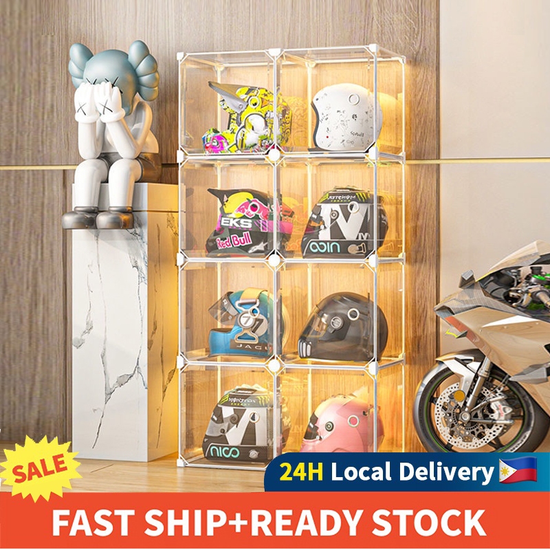 Luxury Display Case Cube Storage Organizer Multifunctional helmet ...