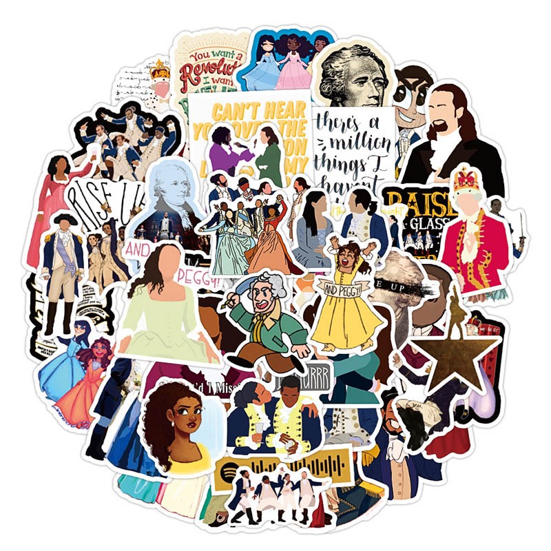 Hamilton Stickers 50 Pack Vinyl Waterproof Stickers for Laptop Water ...