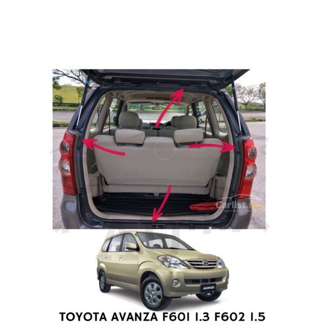 Rear Door Weatherstrip Tailgate Rubber Seal Strip For Toyota AVANZA ...