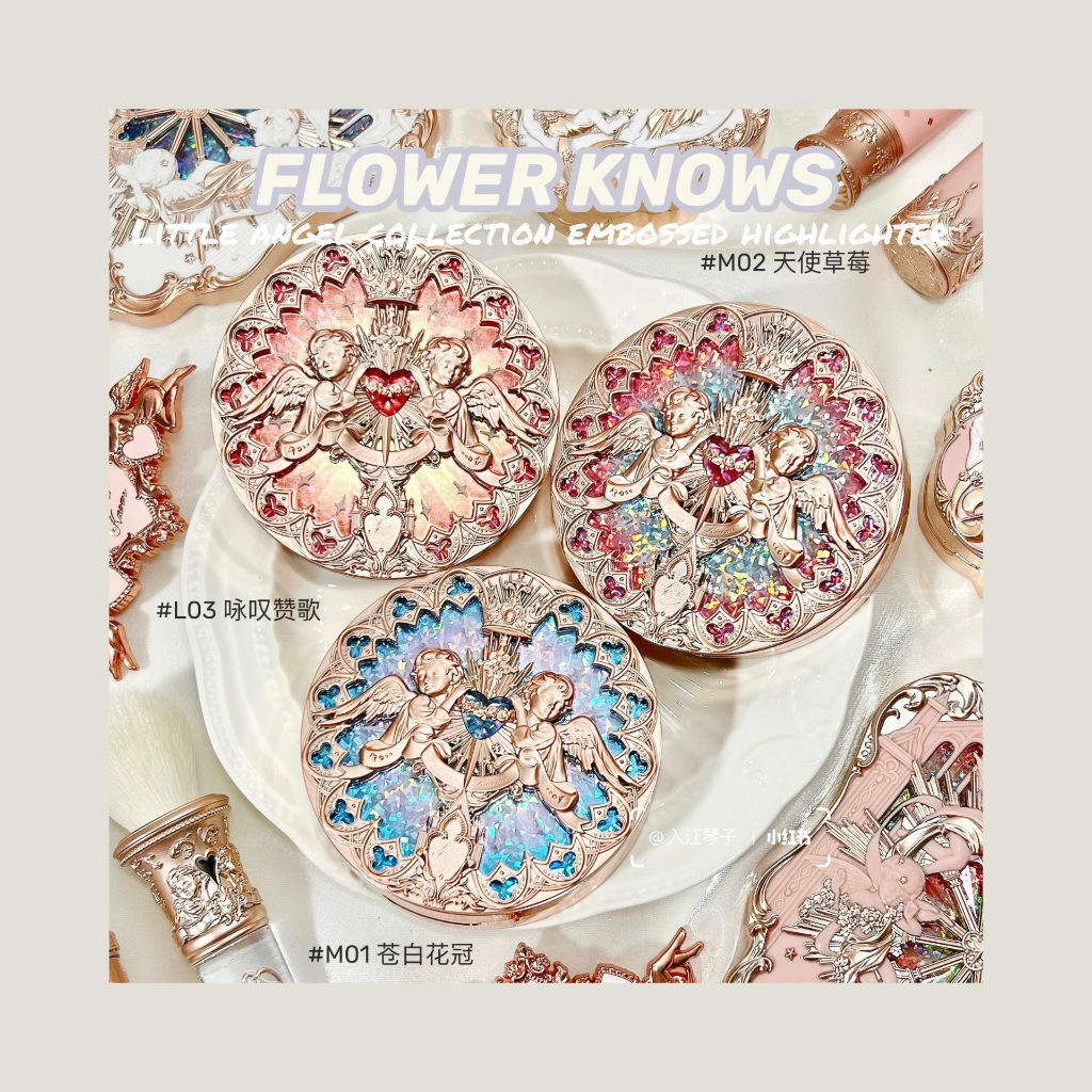 FLOWER KNOWS Little Angel Collection Embossed Highlighter | Shopee ...
