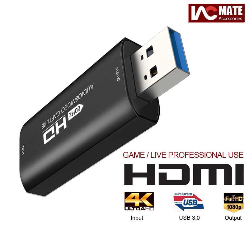 Audio Video Capture Cards - 4K HDMI to USB 3.0 Record Card Output High ...
