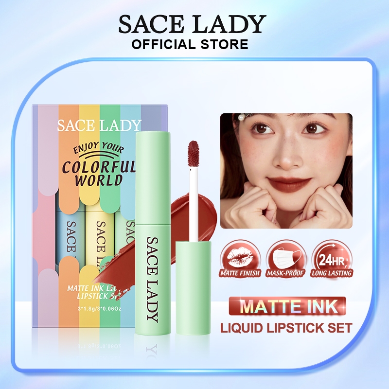 SACE LADY Matte Ink Liquid Lipstick Set High Pigment Waterproof Lip ...
