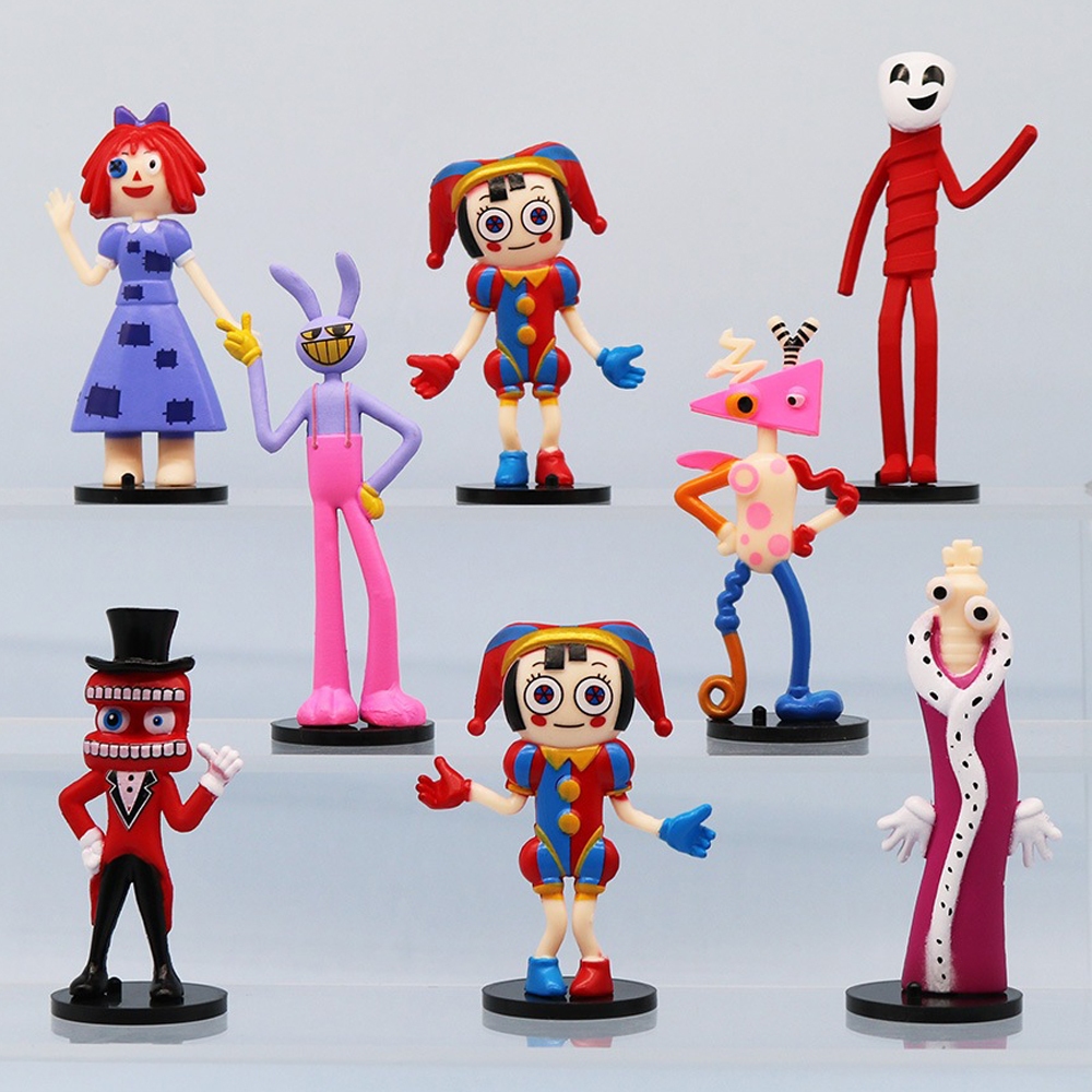 8Pcs/Set The Amazing Digital Circus Figure Circus Scary Pomni Jax ...