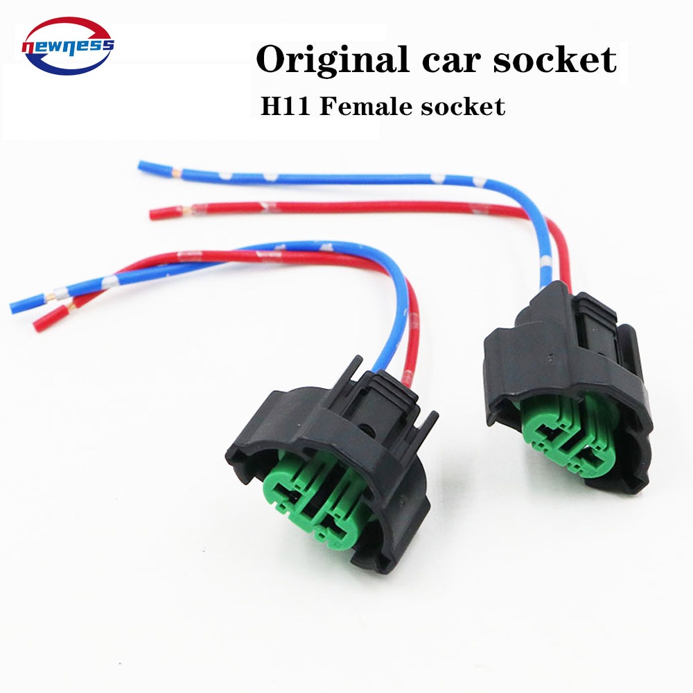 2pcs H11 Original Type Headlight Bulb Socket Female Adapter Wiring ...