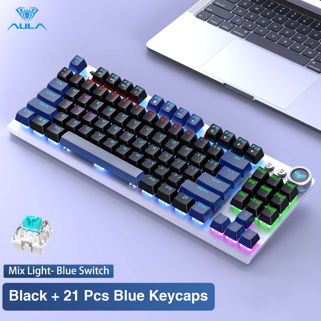 AULA F3001 87 key Mechanical Keyboard Wireless Keyboard TKL Suitable ...
