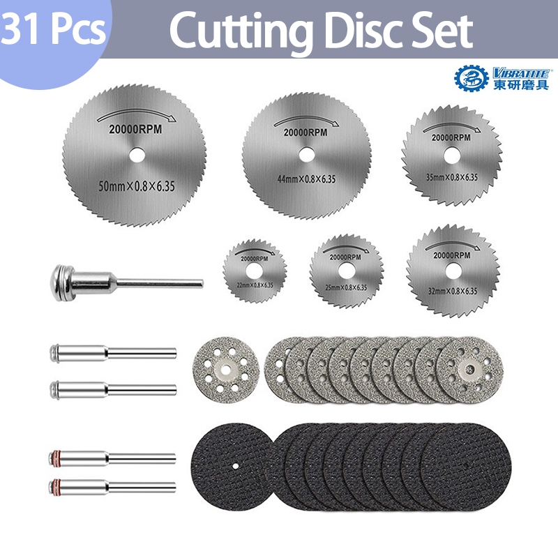 31Pcs Mini Cutting Disc Saw Blade Woodworking Aluminum Metal Rotary ...
