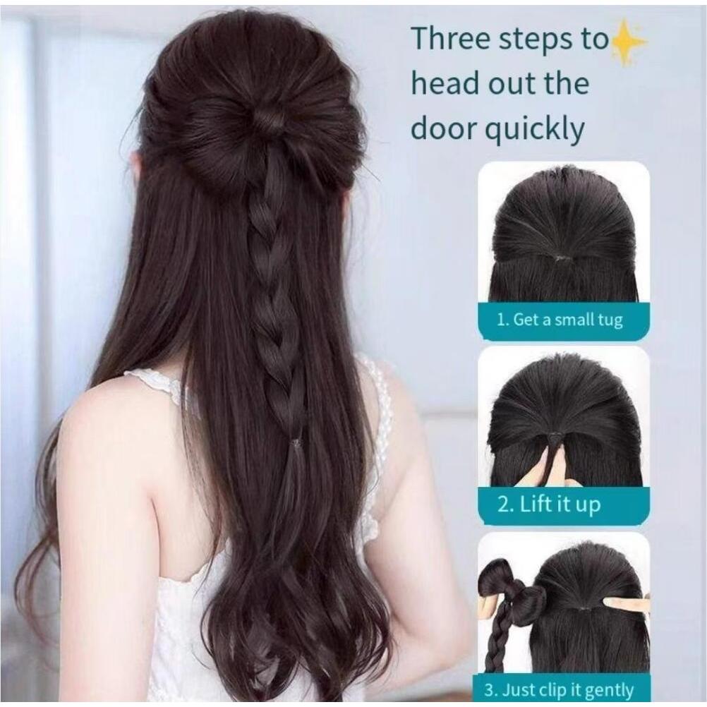 New bow half tie high ponytail princess ponytail clip hair bag fashion ...