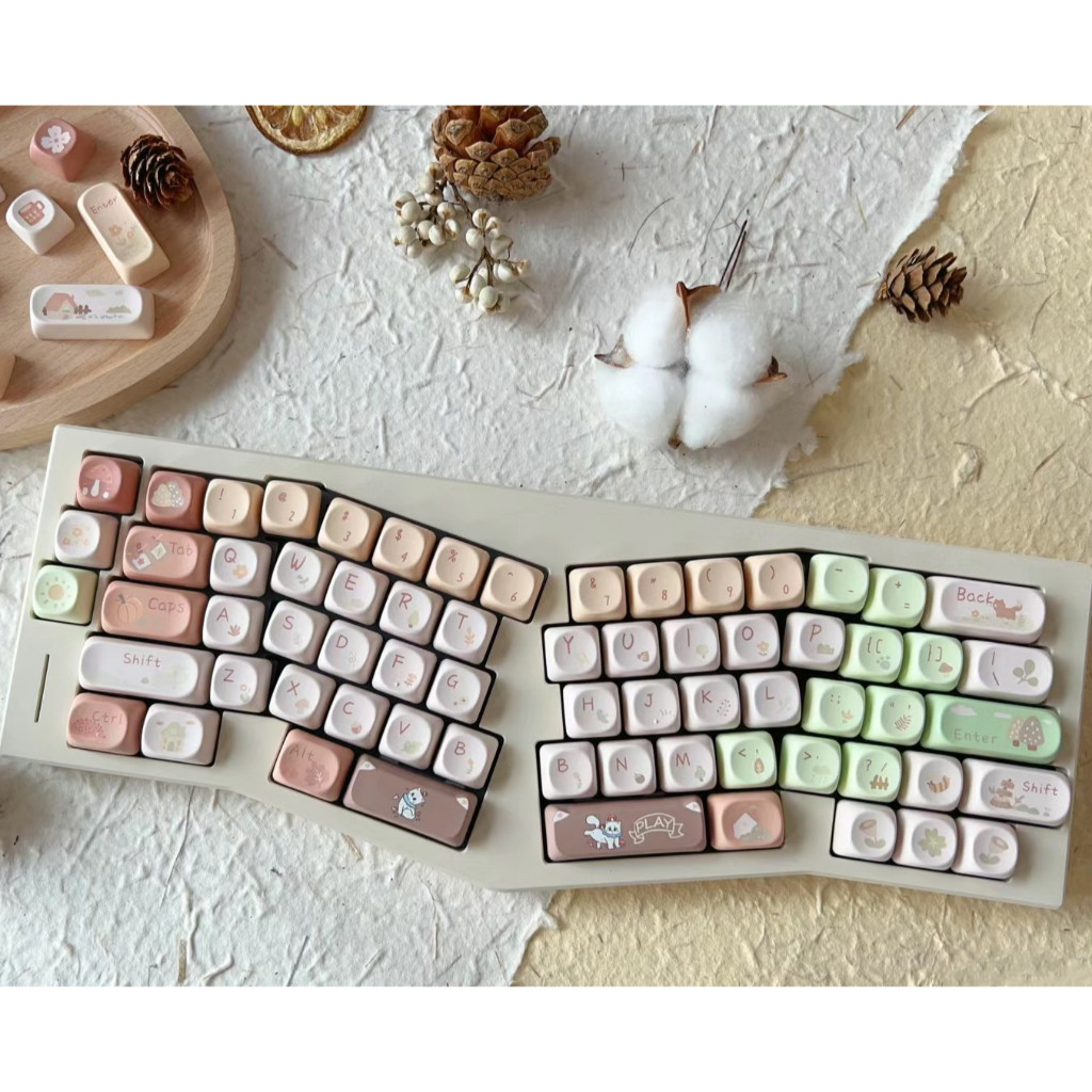 Forest House Keycaps 141 Keys MOA Height PBT Material Keycap Thermal ...