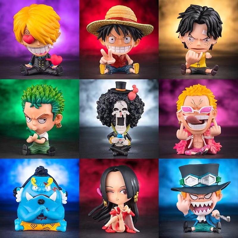 1Pcs Anime One Piece Luffy Zoro Ace Sabo Tony Tony Chopper Sanji Jinbe ...