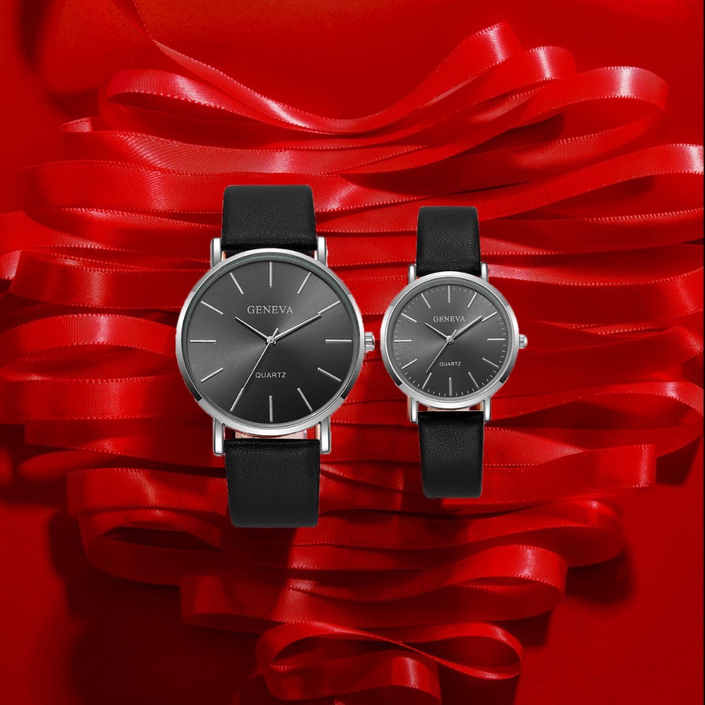 Kegllect Minimalist Couple Watch Leather Strap Men Watches Quartz Women ...