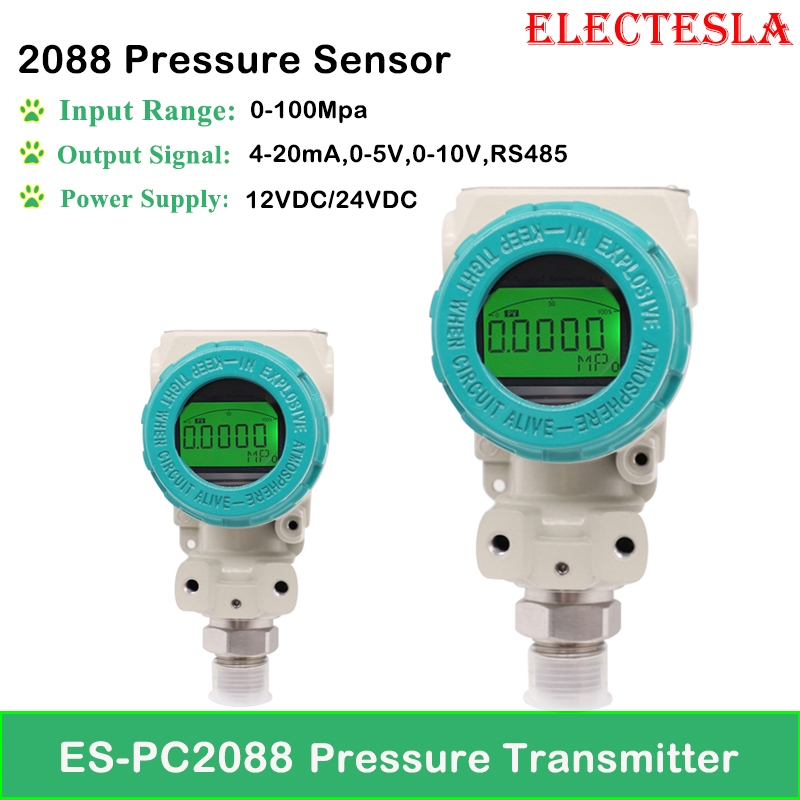 [Macrocontrol] 2088 LCD Display Pressure Transformer 4-20mA RS485 Output Negative Pressure ...