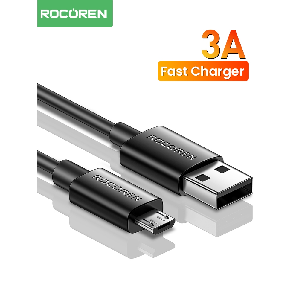 Rocoren Micro USB 3A Fast Charging Charger Cable for Samsung Redmi ...