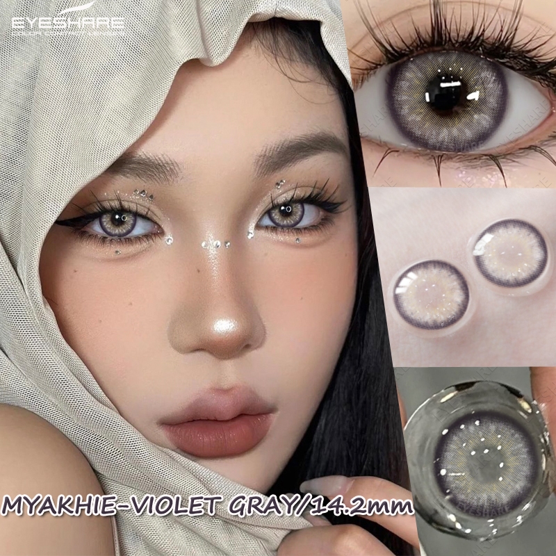 Eyeshare 1 Pair Miki Brown Contact Lenses Colored Lens Soft Contacts ...
