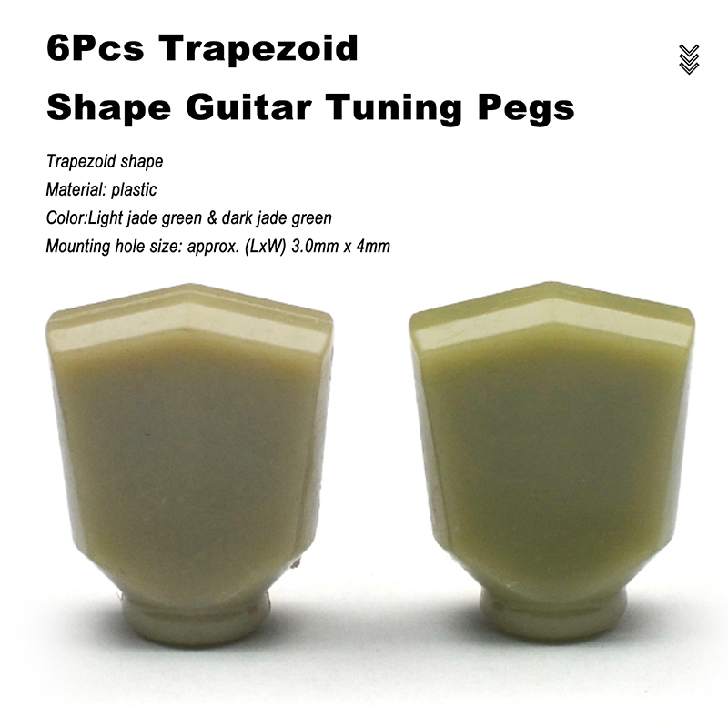6pcs Jade Green Retro Trapezoid Plastic Guitar Tuning Peg Tuners ...