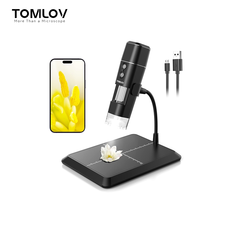 TOMLOV DM1 Wireless Digital Microscope 50X-1000X [1080P HD & Full ...