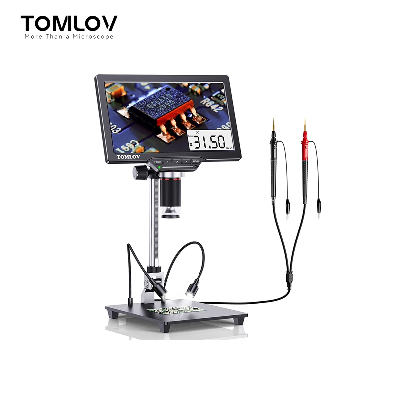 TOMLOV DM201 M Digital Microscope with Multimeter, Soldering Microscope ...