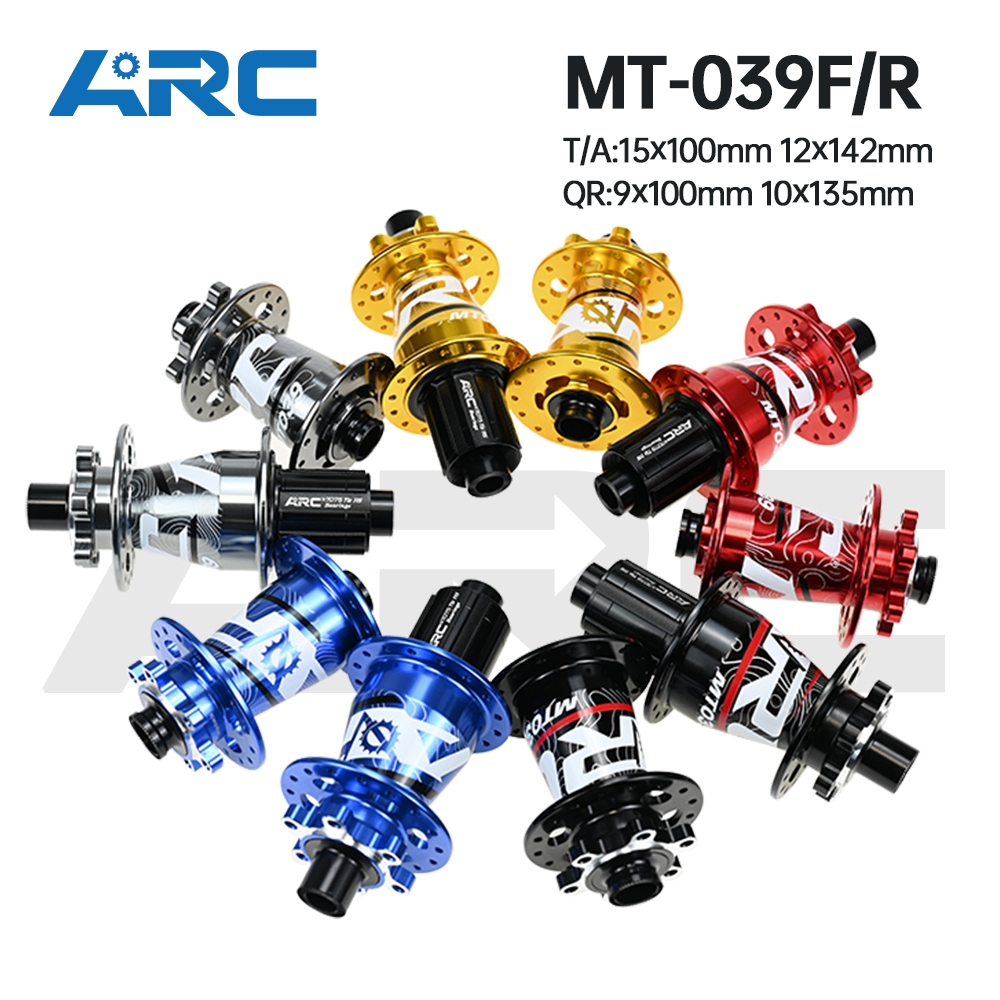 ARC MT039F/R 32 Holes MTB Hub 6 Pawls 114 Clicks Aluminum Alloy Bike ...