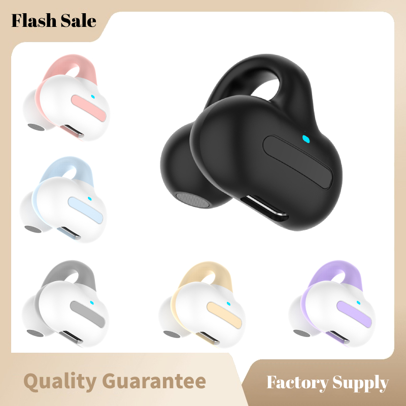 TWS Earbuds Bluetooth Wireless Clip-on Earphones Ear Bone Conduction ...