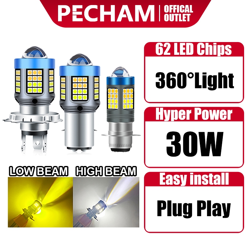 360° Motorcycle Led Headlight Mini Driving Light Led Bulb Spot Lights T19 P15D H4 H6 Headlight ...