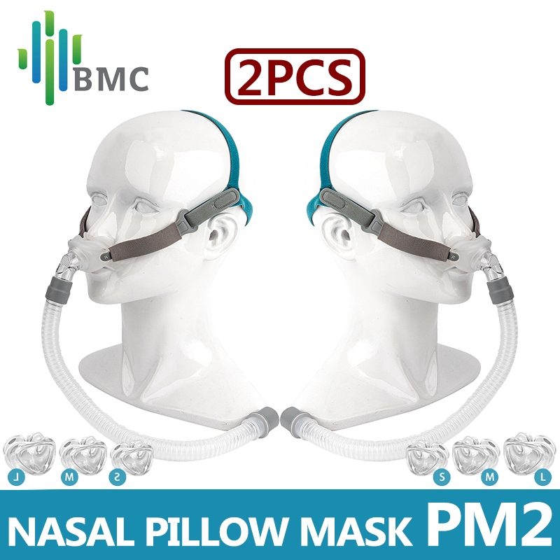 [2PCS]BMC P2 Nasal Pillow Mask for CPAP Auto CPAP BPAP Machine Include ...