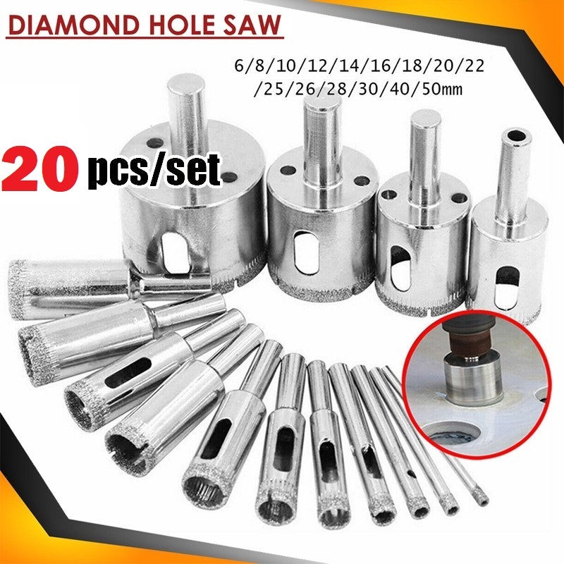 Diamond Hole Saw for Tiles Diamond Coated Glass Tile Marble Hole Opener ...
