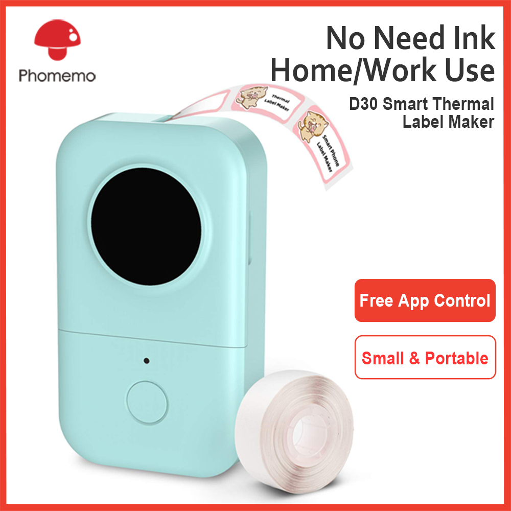 Phomemo D30 Label Printer, Bluetooth Wireless Mini Pocket Smartphone ...