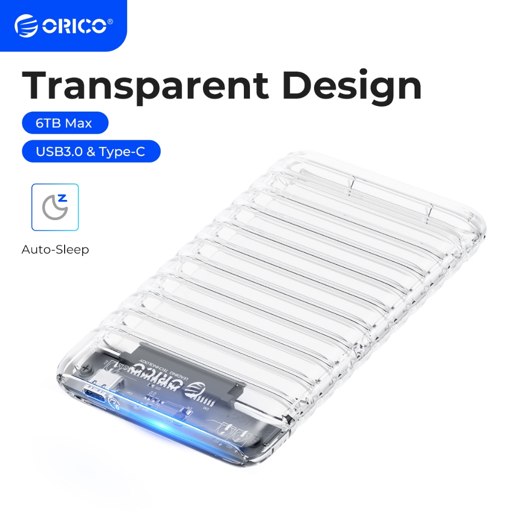 ORICO HDD Case 2.5 inch Transparent SATA to USB 3.1 Hard Disk Case Tool ...
