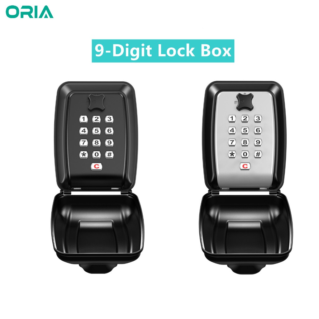 ORIA Large Capacity 9-Digit Keyboard Key Storage Box Wall Mounted ...