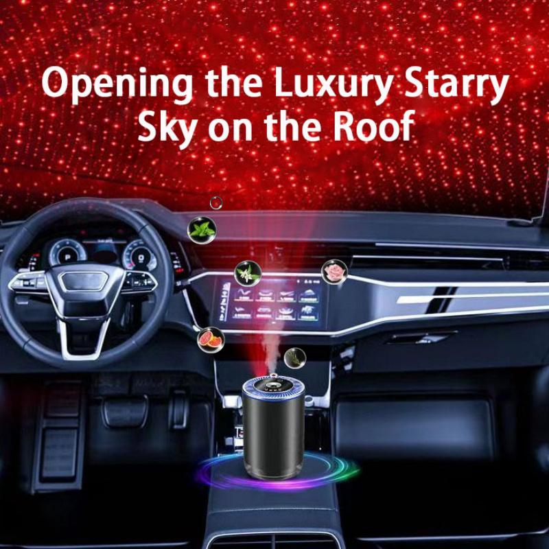 Car Air Refresher Home aromatherapy with LED light and starry sky light ...