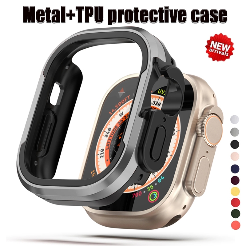 Aluminum alloy Case For Apple Watch Ultra 49mm series 8 7 6 5 4 TPU ...