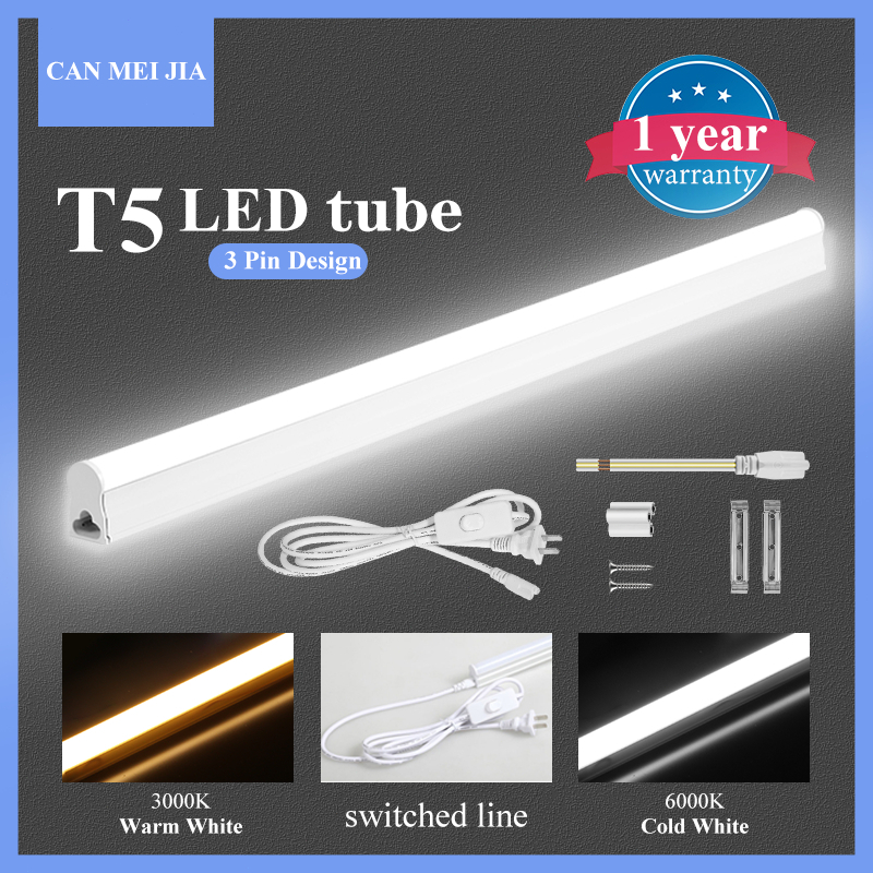 LED T5 T8 Led Tube Light Bar 220V Flourescent Lamp With Switch Desk ...