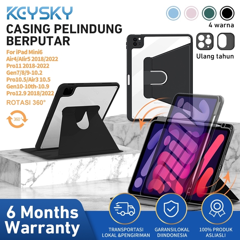 Keysky casing ipad leather for Air 4/5 Pro 11 12.9 Gen 10 9 8 7 ...